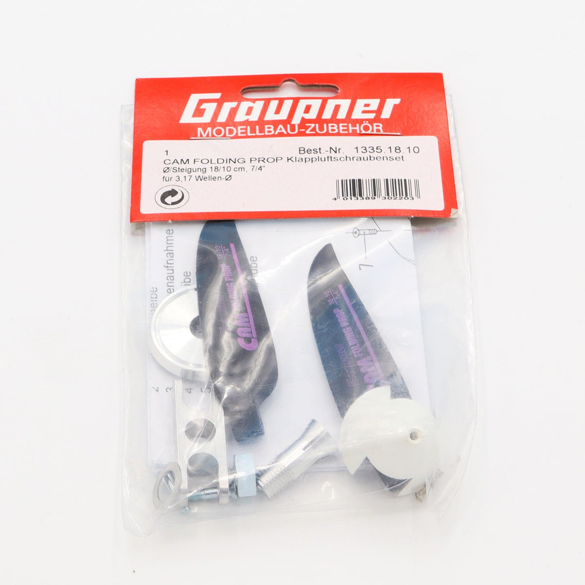 CAM Folding Prop Klappluftschraubenset Ø18 Steigung 10cm 7 Zoll/4' Bes ...